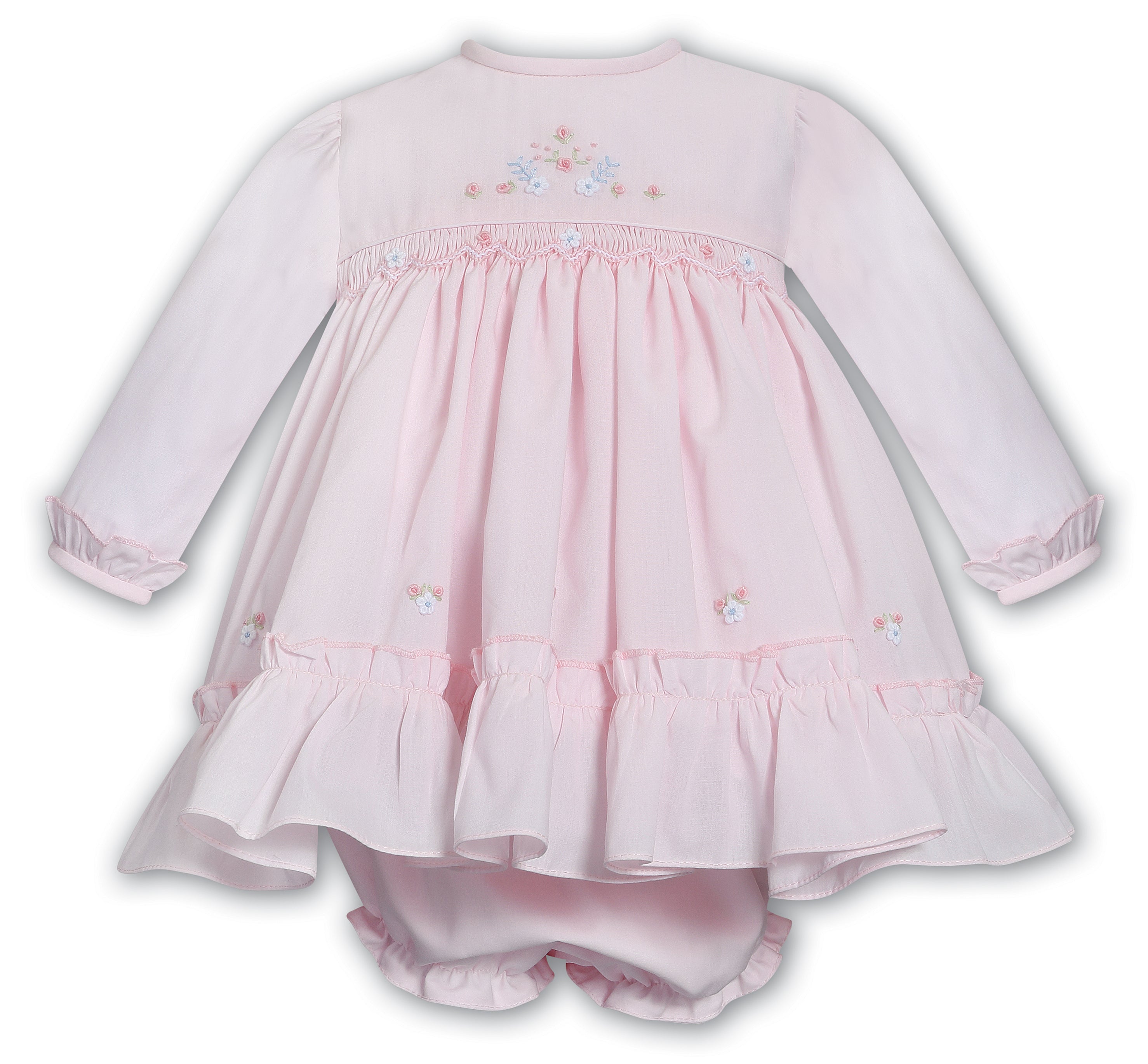 Sarah Louise Pink Hand Smocked Dress & Matching Pants - 013693 – Bella ...