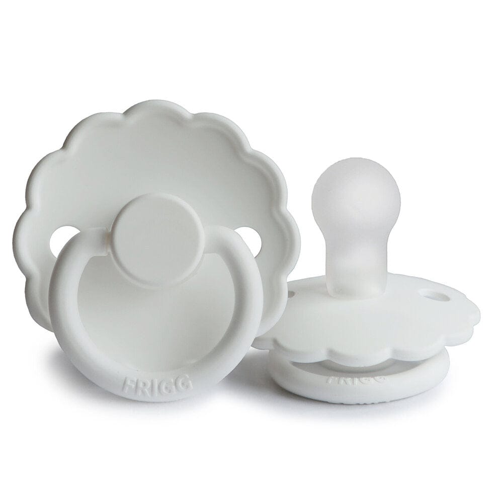 FRIGG Pacifier - Dummy - Daisy Silicone - Bright White – Bella Sienna